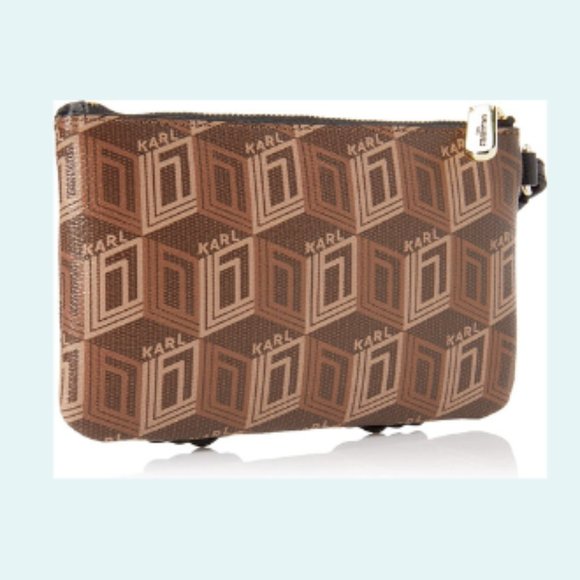 Karl Lagerfeld | Bags | Nwt Karl Lagerfeld Paris Brown Maybelle Slg Zip ...